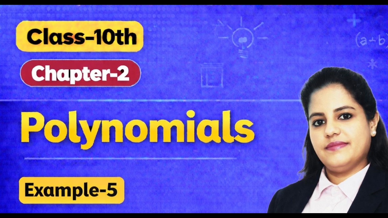 Class 10th Chapter 2 Polynomials Example 5 Youtube