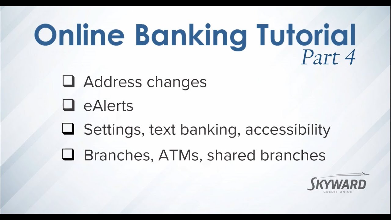 Online Banking Tutorial Chapter 4 Youtube