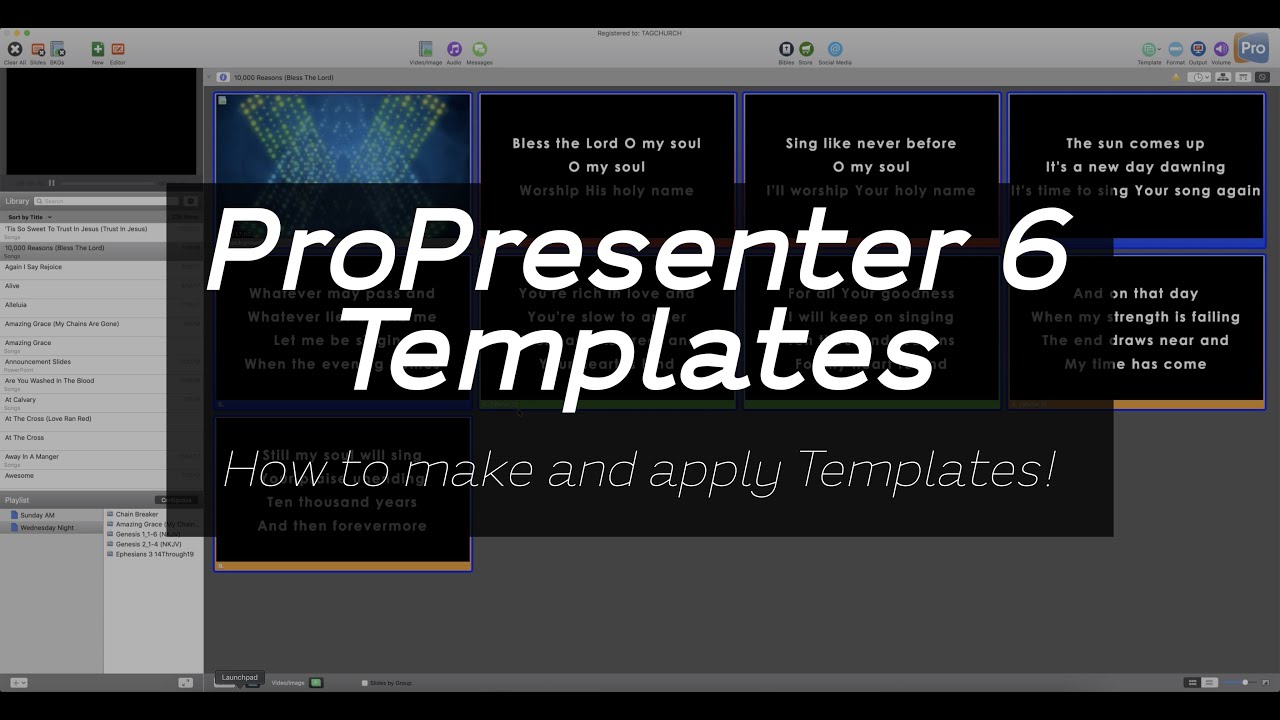 Propresenter 6 Templates How To Make And Apply Templates Youtube
