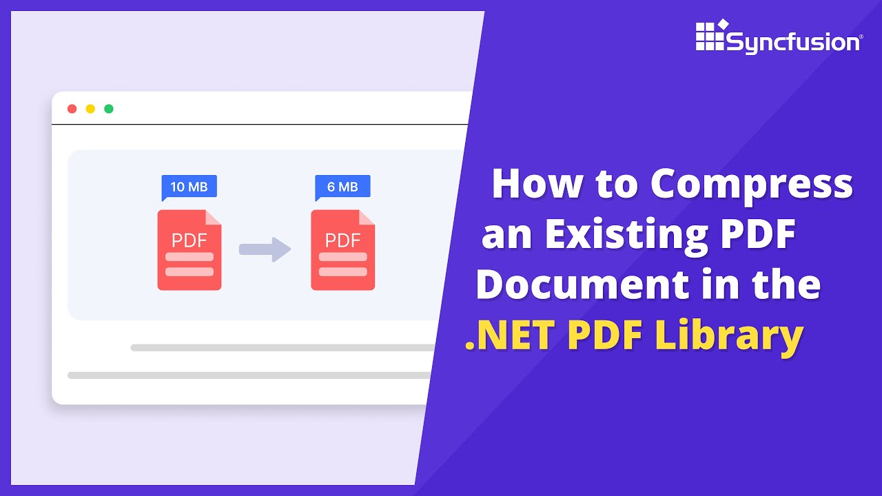Efficient Pdf Compression Using The Net Pdf Library Youtube