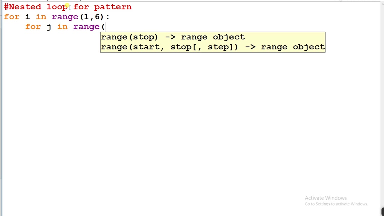 Pattern Using Nested Loop Youtube