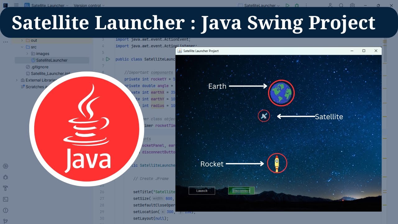 Java Project Rocket Launcher Easy Java Swing Project For Students