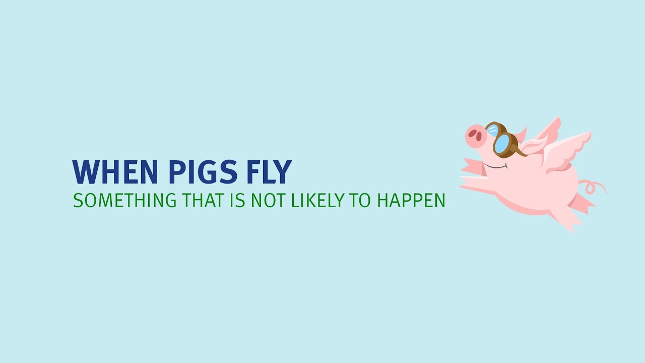 When Pigs Fly Meaning English Unite Idiom When Pigs Fly