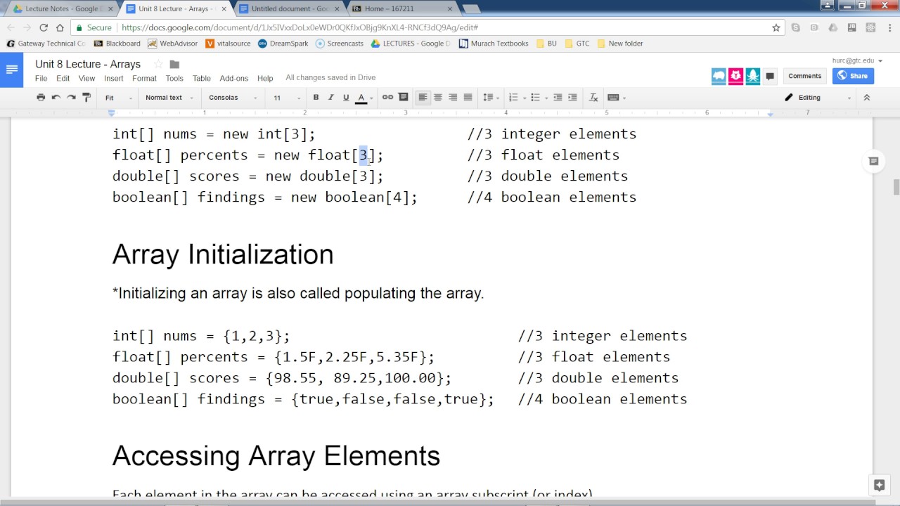 Java Programming 1 Intro To Arrays Declaration Initialization Ppt