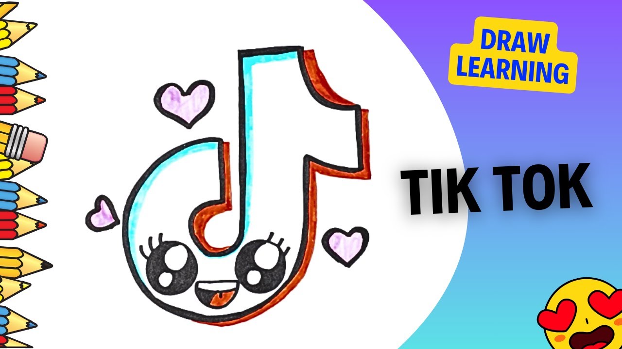 How To Draw Tik Tok Logo Easy While Learning Spanish Youtube