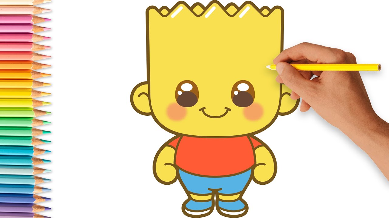 Cómo Dibujar A Los Simpsons Kawaii Bart Simpson Youtube