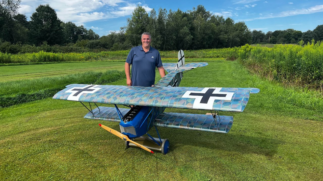 Maiden Flight Of The 1 3 Scale Gtm Fokker Dvii With A Kolm 135cc Inline