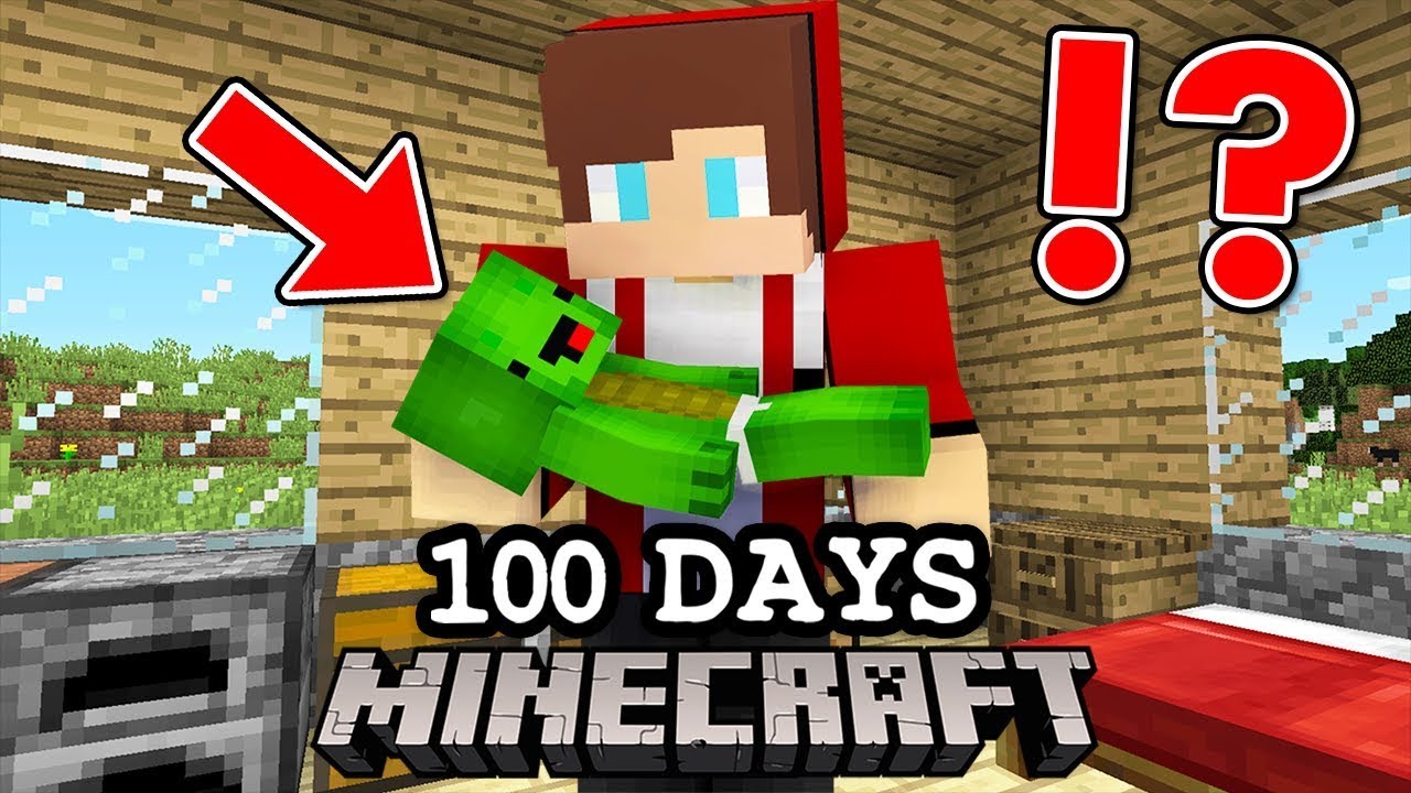 I Survived 100 Days With A Baby In Minecraft Youtube