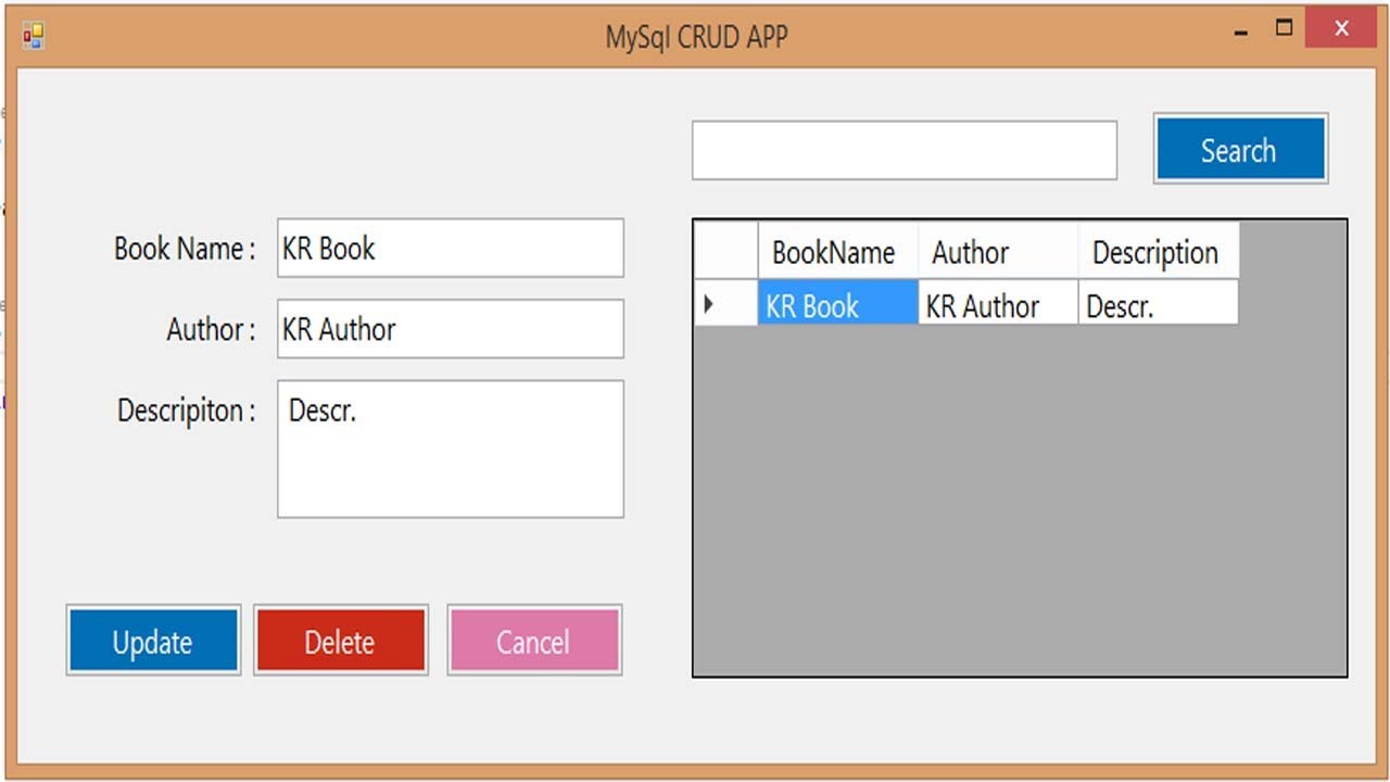 Using C Insert Update Delete Display Data In Mysql
