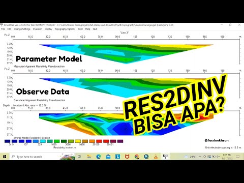 Software Res2dinv Olah Data Geolistrik 2d Youtube
