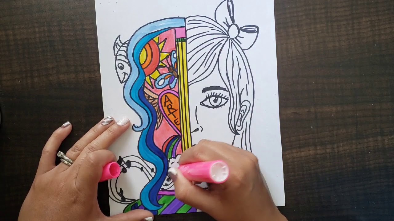 Split Face Self Portrait Youtube