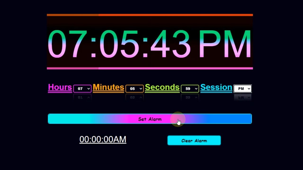 Javascript Alarm Clock At Tia Thomas Blog