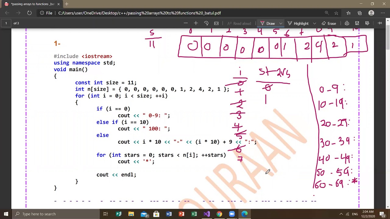 Passing Arrays To Functions Ch 4 Youtube