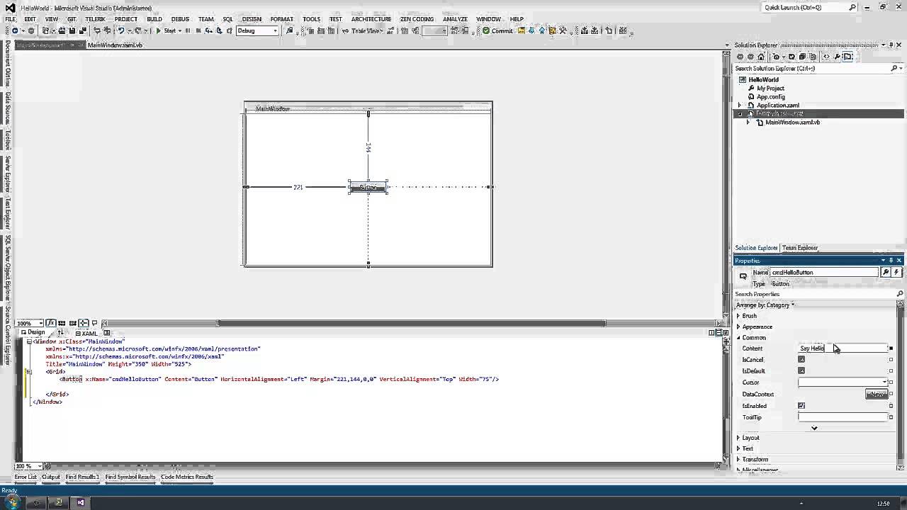 Visual Basic Hello World Youtube