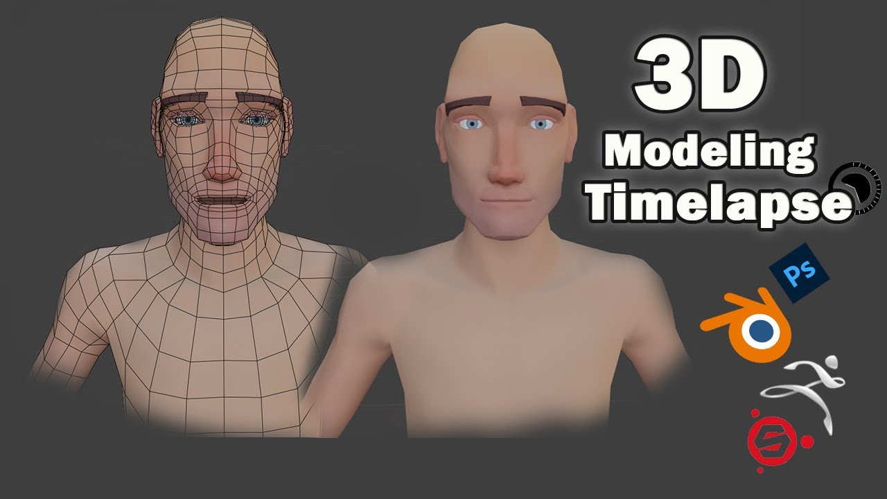 3d Modeling Game Character Timelapse Humain Male Youtube