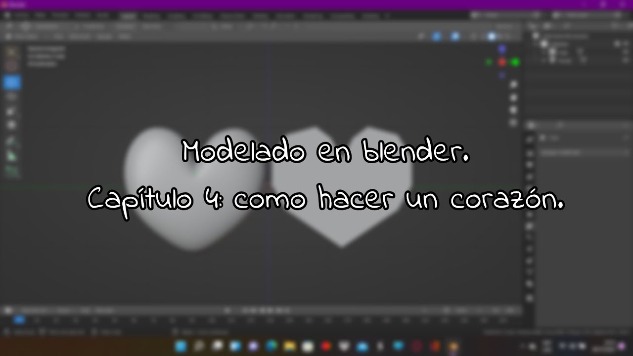 Tutorial Como Modelar Un Corazón En Blender Youtube
