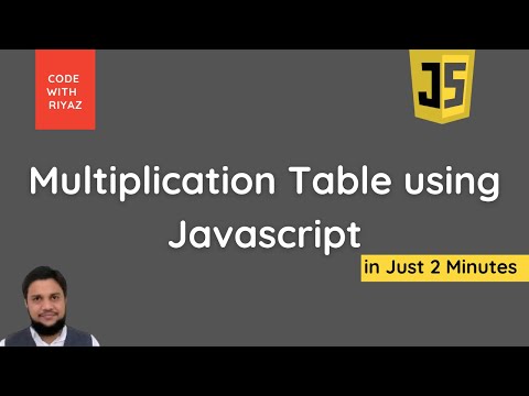 Multiplication Table Using Javascript Youtube