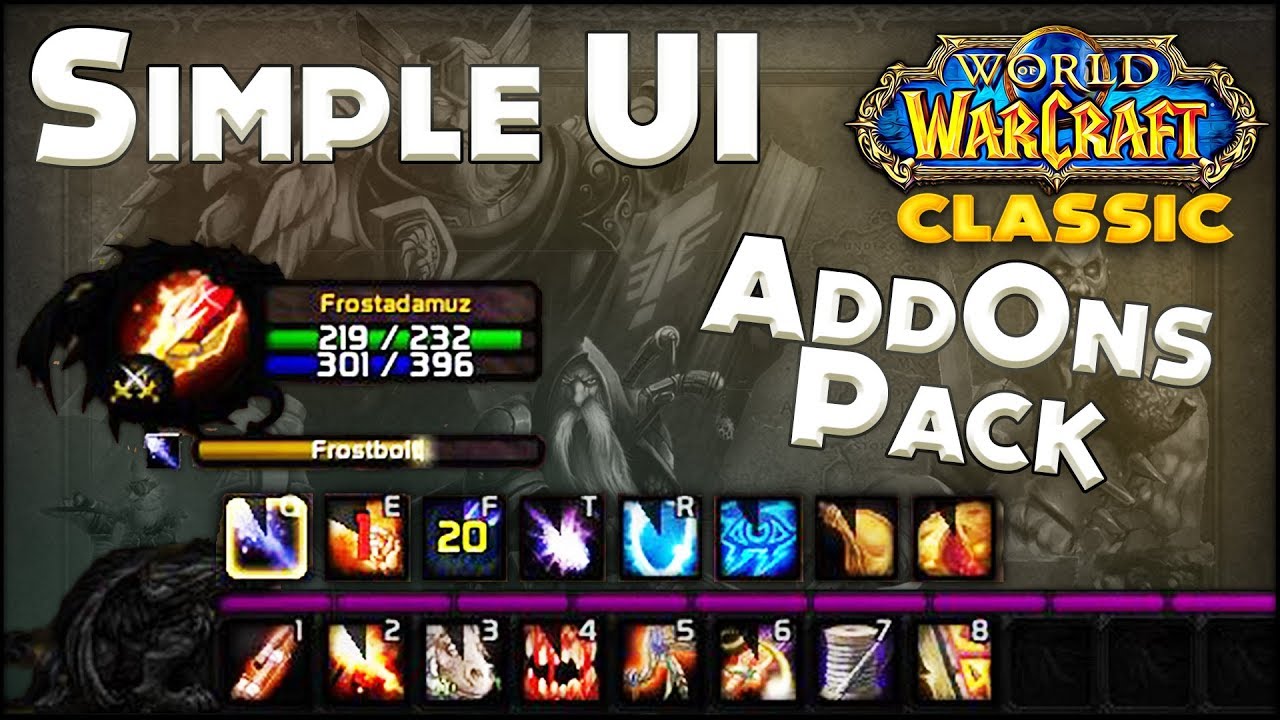 Classic Wow Simple Clean Ui Addon Pack Easy To Setup Youtube