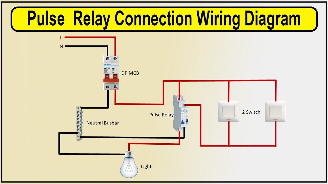 How To Make Pulse Relay Connection Wiring Diagram Latching Relay