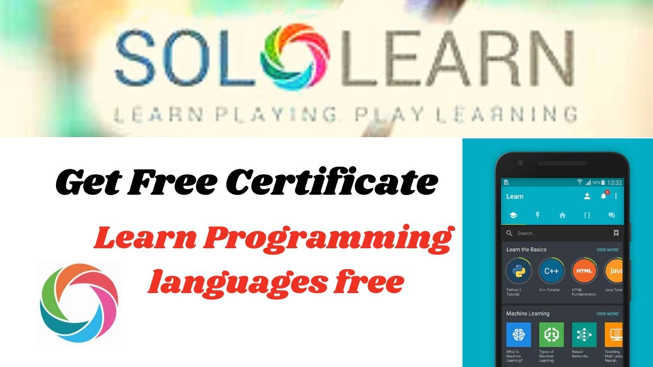 How To Use Sololearn App Free Certificate Course Learn Free