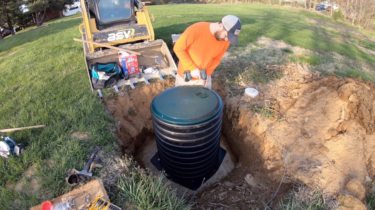 Installing A Septic Tank Riser Youtube