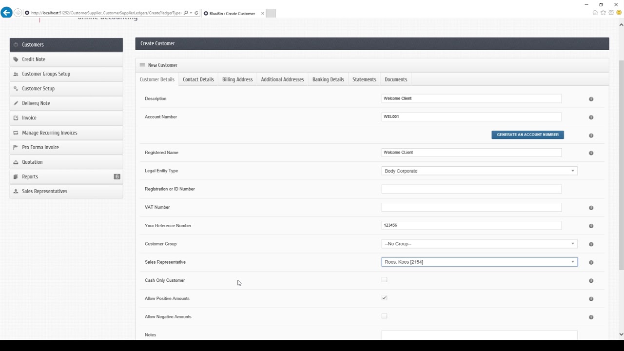 Customer Setup Youtube