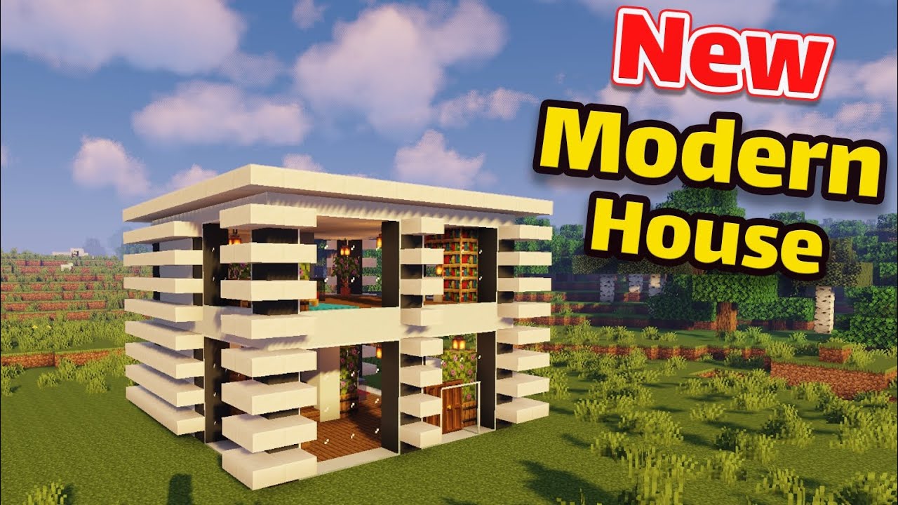 Minecraft How Build Modern House Tutorial Youtube