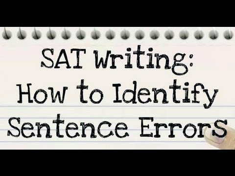 18 Sat Writing Identifying Sentence Errors Youtube