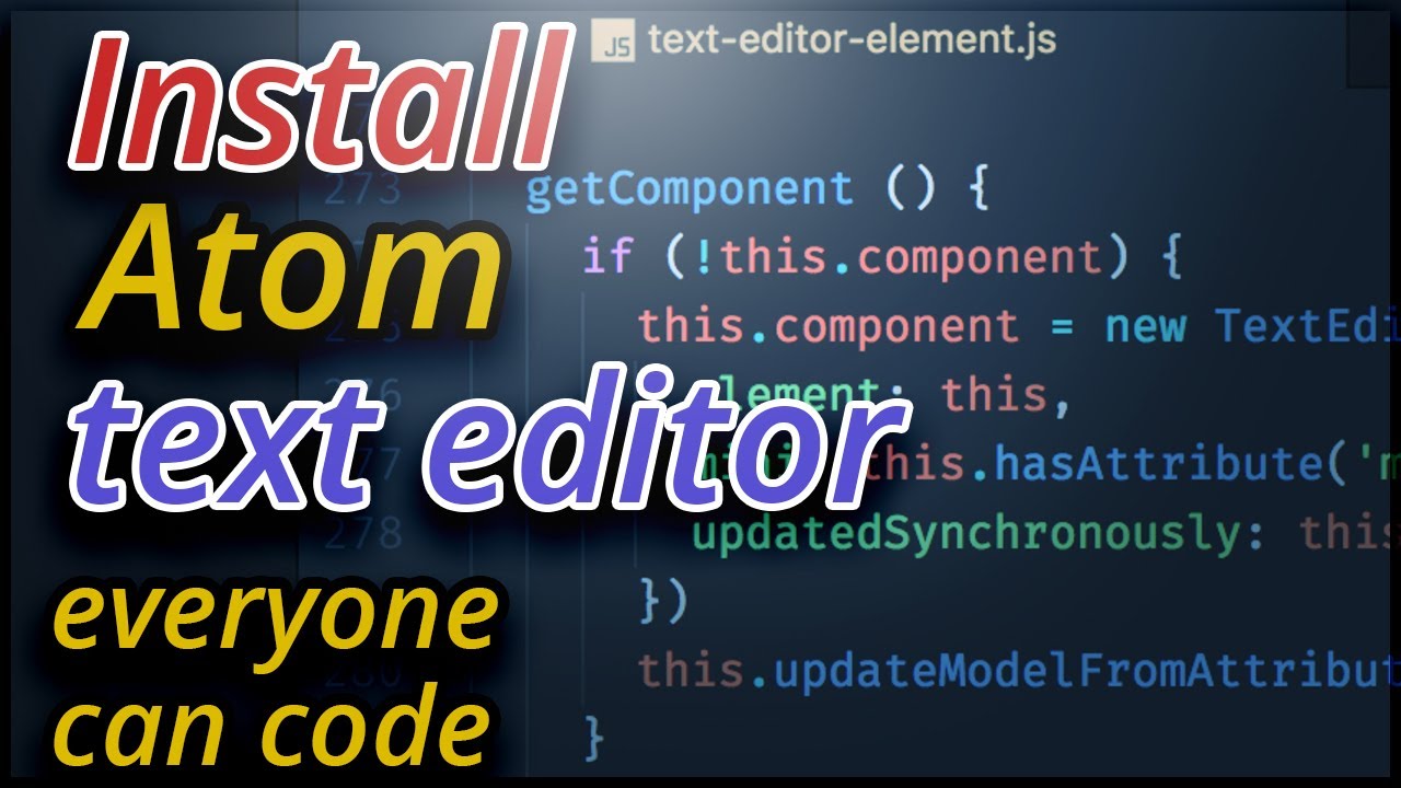Install Atom Text Editor Youtube
