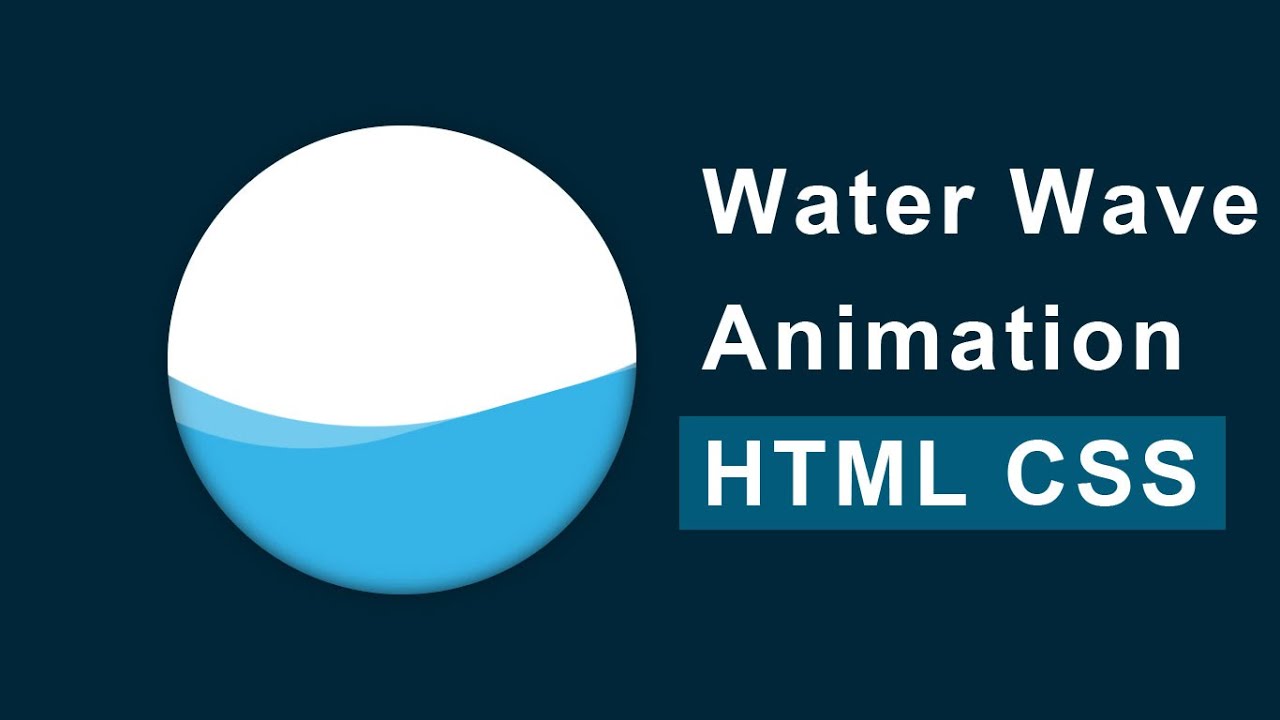 Water Wave Animation Using Html And Css Animation Effects Css Youtube