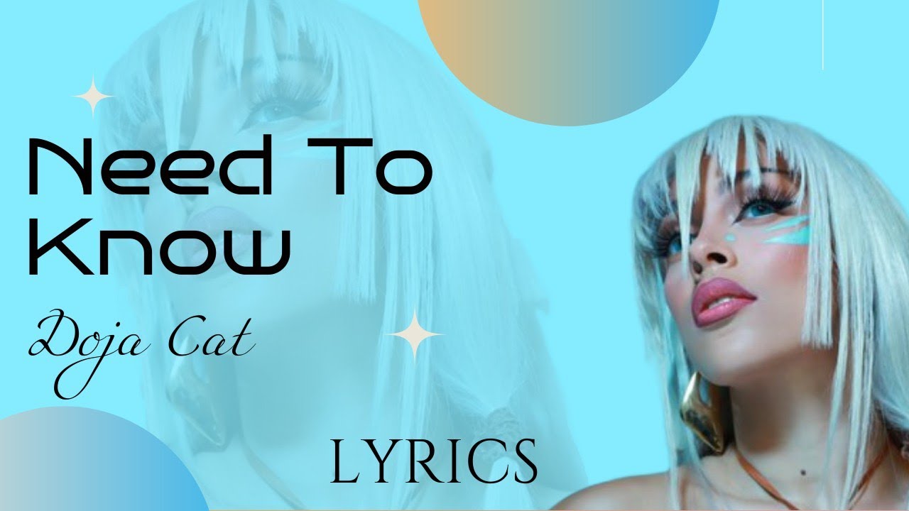 Doja Cat Need To Know Lyrics Video Youtube