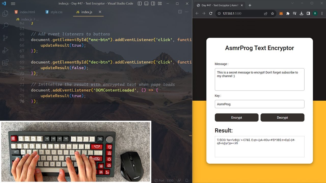Asmr Programming Text Encryptor App No Talking Youtube