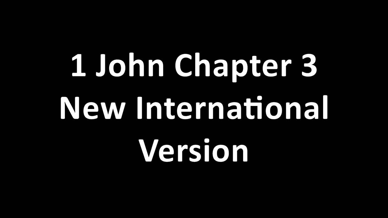 1 John Chapter 3 Niv Youtube