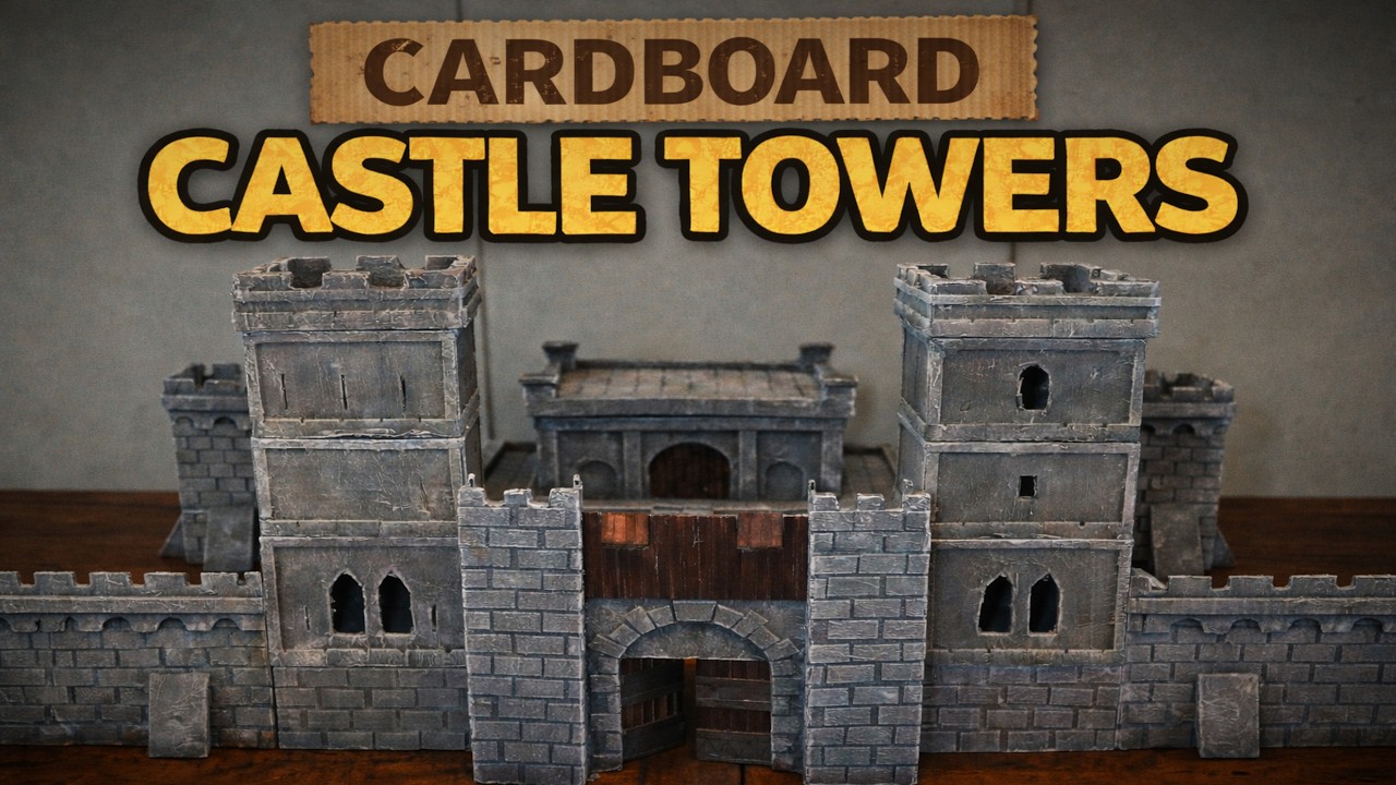 Building Modular Castle Towers Using Only Cardboard Beginner Terrain