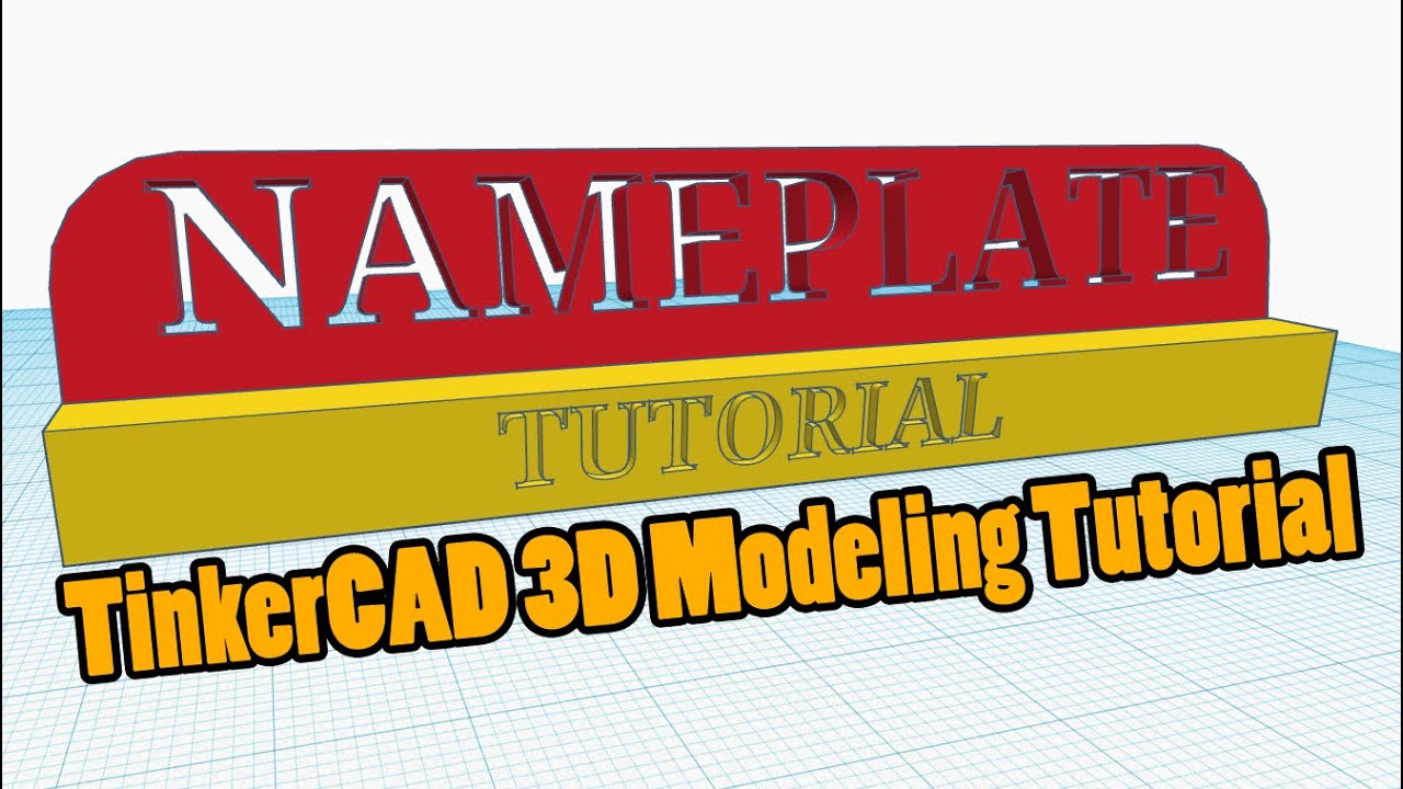 Creating A Nameplate In Tinkercad 3d Printing Tutorial Youtube