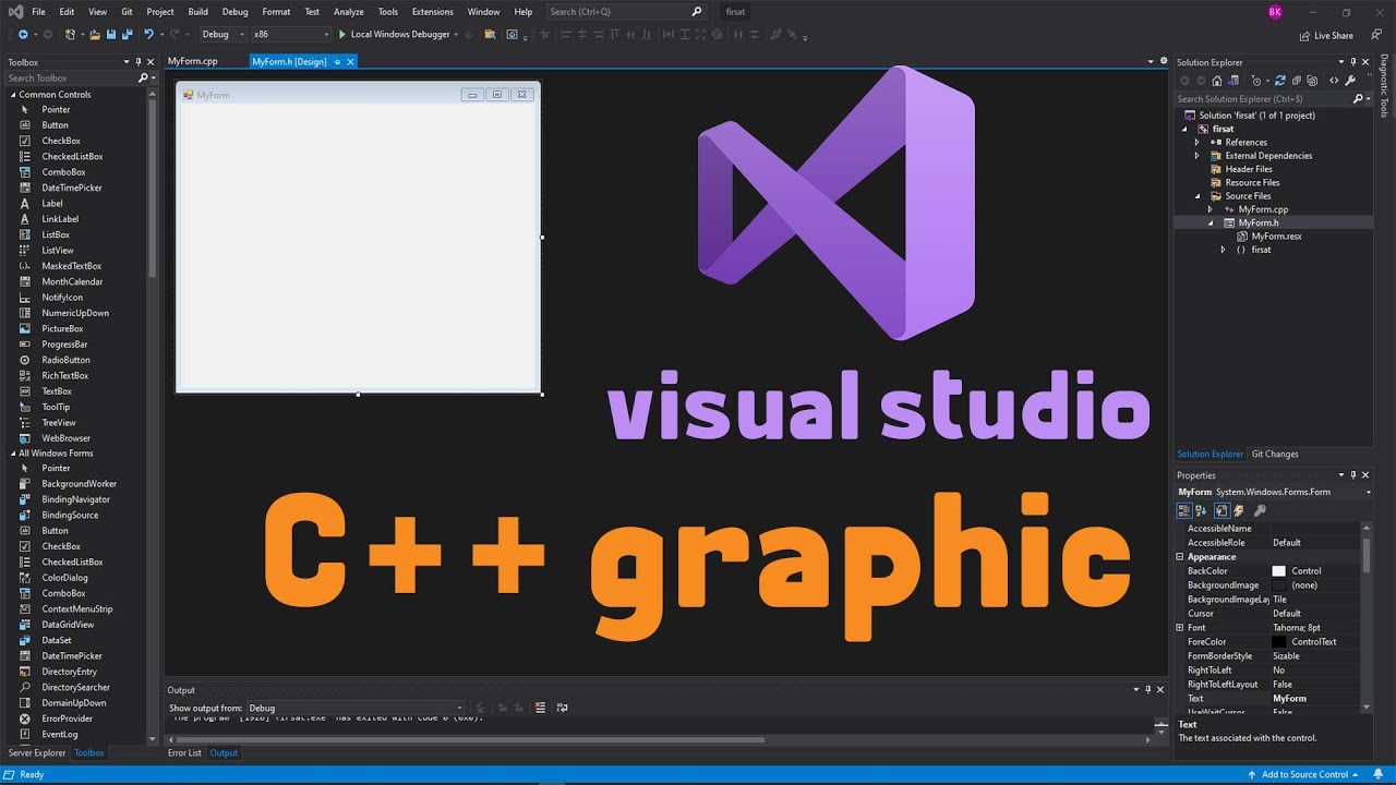 Run C Gui Visual Studio Youtube