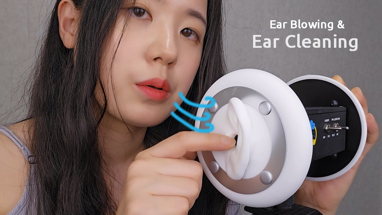 Asmr Ear Cleaning With Fingers Ear Blowing The Sound Like Rain 1