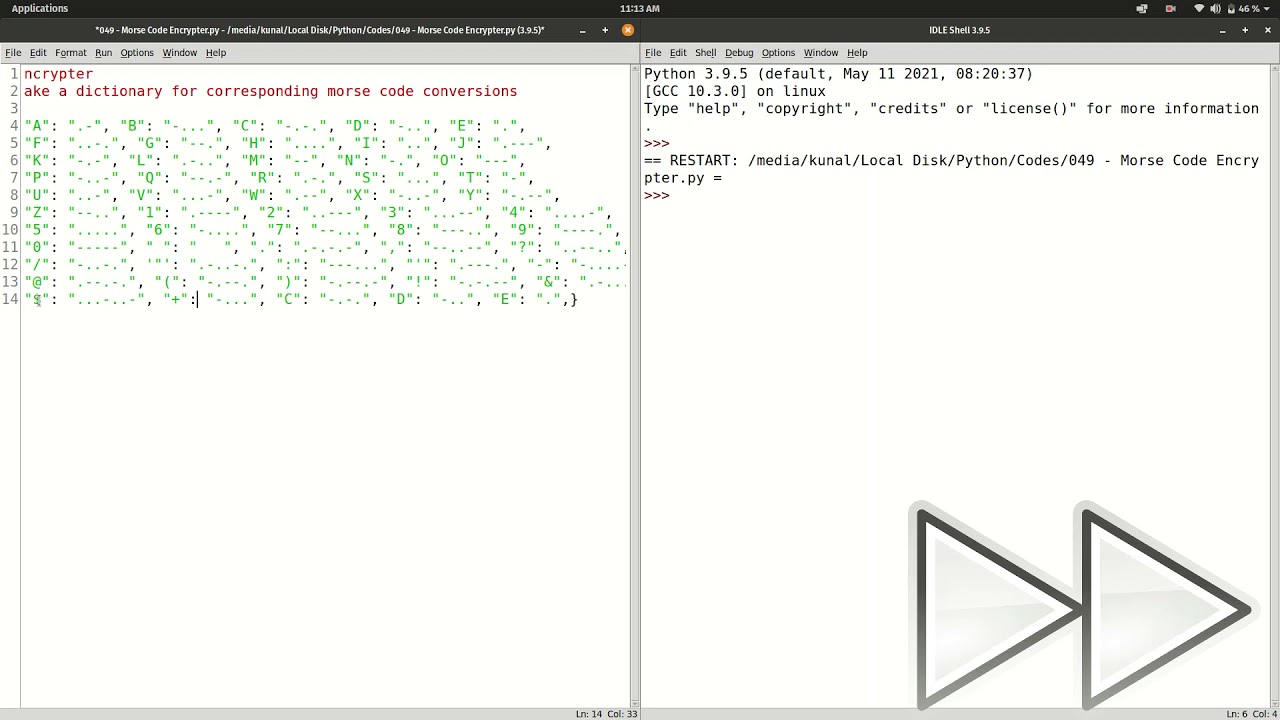 Morse Code Encrypter Python Program Youtube