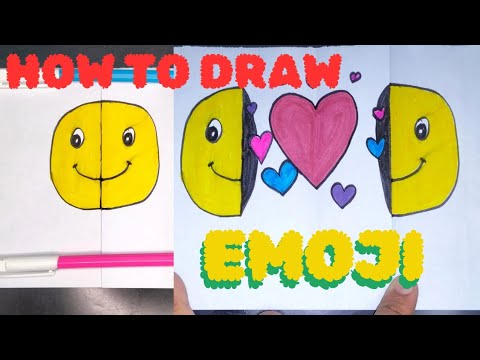How To Draw An Emoji Folding Surprise With Hearts Inside Emoji