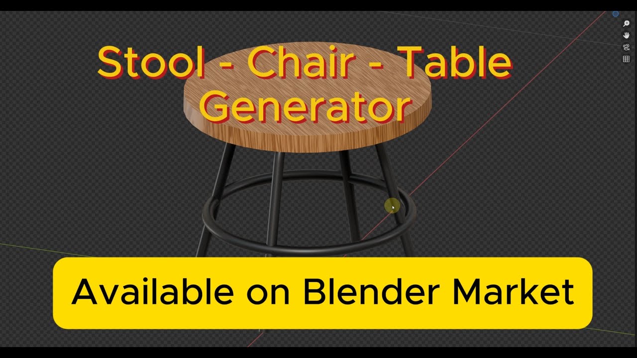 Procedural Stool Chair Table Pot Stand Use Geometry Node Youtube