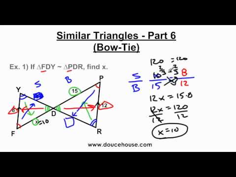 Similar Triangles Part 6 Bow Tie Youtube