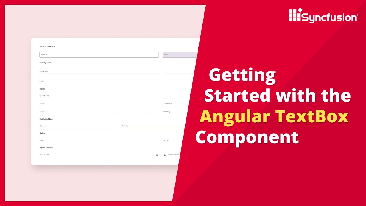Getting Started With The Angular Textbox Component Youtube
