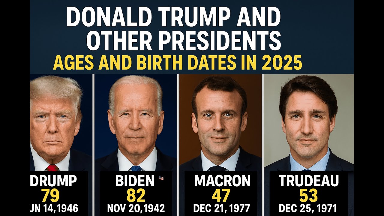 Donald Trump And Other Presidents Ages And Birth Dates In 2025