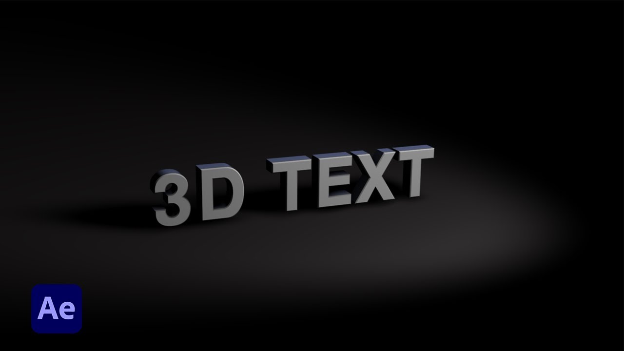 3d Text After Effects No Plugin Tutorial Adobe After Effect Tutorial