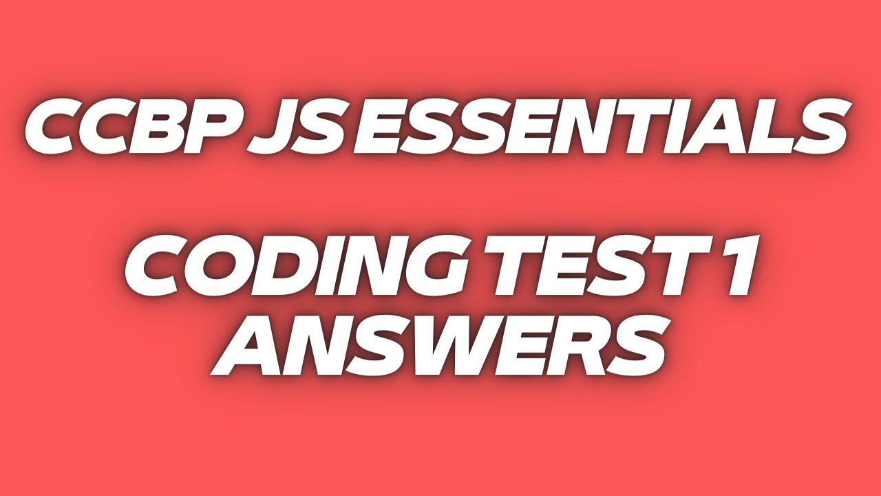 Js Essentials Coding Test 1 Answers Ccbp Javascript Coding Test 1