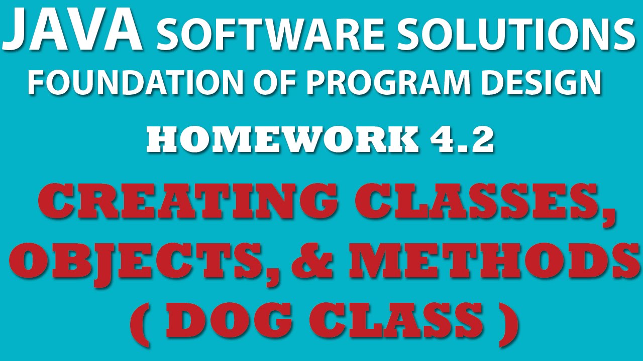 4 2 Java Creating Dog Class Java Classes Objects Methods Youtube