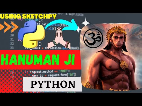 Lord Hanuman Using Python Turtle Code Python Programming Hub Youtube