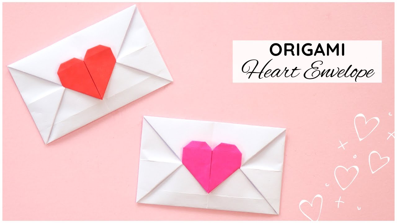 Origami Heart Envelope Tutorial Youtube