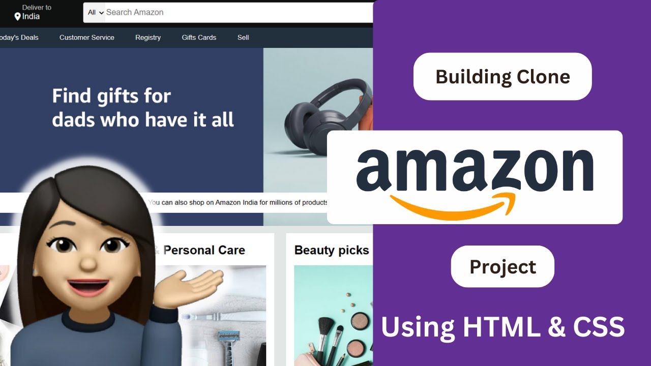 Building Amazon Clone For Beginners Project Using Html Css Youtube