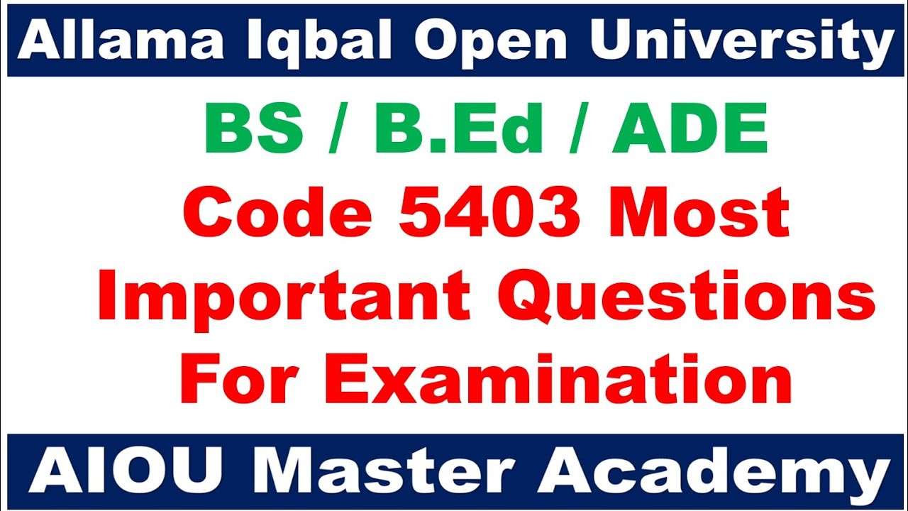 Aiou Important Questions Code 5403 Basics Of Ict Solved Guess Paper